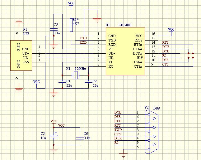 求CH340G完整原理图-电子芯吧客（www.icxbk.com）